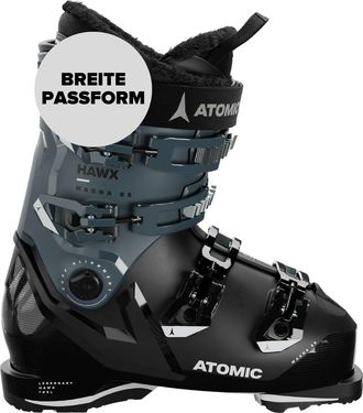 Salomon Atomic HAWX Magna 85W GW Skischuhe - Größe 24/24.5 - Alpin-Skischuh für Damen in Black/Storm/Ivory - 102mm breite Passform - Stabile Prolite Konstrukt