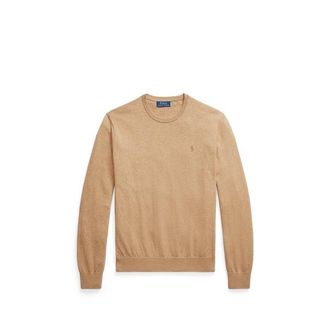 Polo Ralph Lauren Pull droit brodé en coton et cachemire mélangé