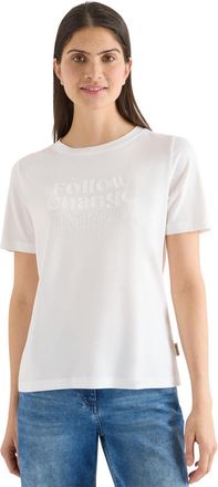 Cecil T-Shirt mit Frontprint Vanilla White XXL