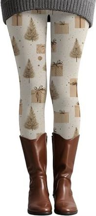 Generic Pantalon de pyjama de No&euml;l pour femme - Imprim&eacute; P&egrave;re No&euml;l - Taille &eacute;lastique - Doux et confortable - Legging long &agrave; la cheville pour le jour de No&euml;l, 