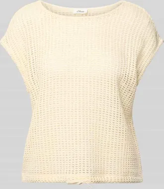 s.Oliver Red Label Relaxed Fit T-Shirt aus H&auml;kelspitze