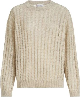 Brunello Cucinelli Damen, Strickwaren, Beige, MGr&ouml;&szlig;e