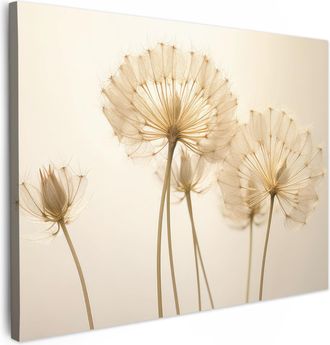 MuchoWow © Leinwand Bilder 70x50 cm Moderne Wanddeko Wohnzimmer Aesthetic Room Decor Deko Zimmer Wandbilder Modern Fotogeschenke Sonnenlicht - Löwenzahn - Blum