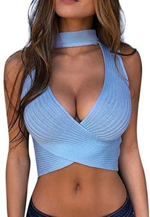 Generic Veste d&eacute;t&eacute; tricot&eacute;e pour femme 2026, bleu clair, L