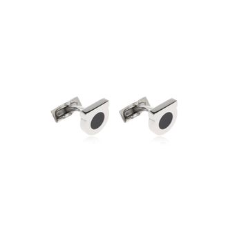 Ferragamo Homme, Accessoires, Gris, Taille: ONE Size Gancini Cufflinks