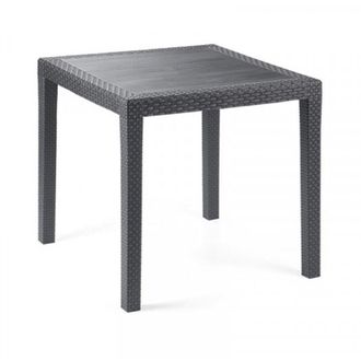Trade Shop Copy Of Tavolo Tavolino Quadrato Design Finto Rattan Vimini Bianco 79x79x72cm Bar Casa 052000