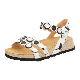 Think Damen Koak Nachhaltige Riemchen Sandale, Schwarz Kombi 9010, 41 EU