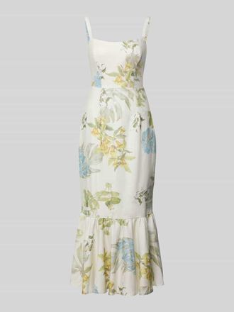 Guess Midikleid aus Leinen-Mix mit Volantsaum Modell RORY