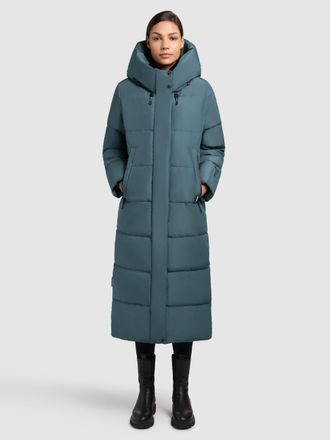 Khujo Steppmantel KHUJO SOULANI4, Damen, Gr. XXL, dim blau, 100% Polyester, unifarben, loose fit, eingesetzt elastischer Bund, Mäntel, Topseller