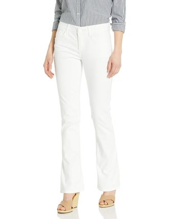 Democracy Damen Ab Solution Itty Bitty Boot Jeans, Optic White, 40