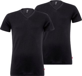 Levi's T-Shirt (2er-Pack) V-Ausschnitt, Kurzarm, Cotton-Mix, elastisch