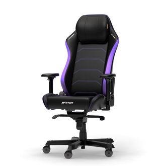 DXRacer Master XL Schwarz & Lila EPU Leder das Orginal Gaming Stuhl, Premium Chefsessel, Schreibtischstuhl Ergonomisch, B&uuml;rostuhl, Desk Chair, Drehstuhl f&uuml;r O