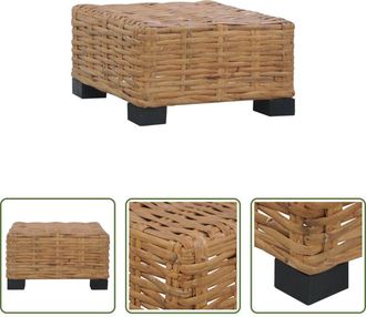 vidaXL Rattan Couchtisch - Couchtisch 47x47x28 cm Rattan Natur