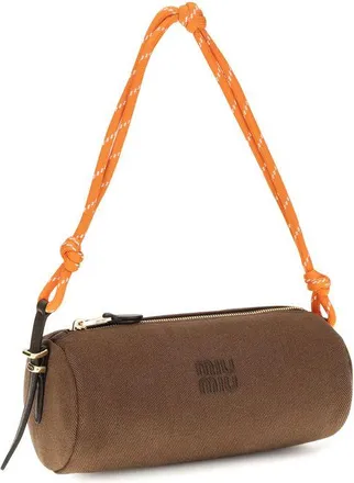 Miu Miu Womens Brown Cotton Wallet Bag