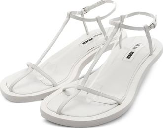 Jil Sander sandales à brides en cuir - Blanc