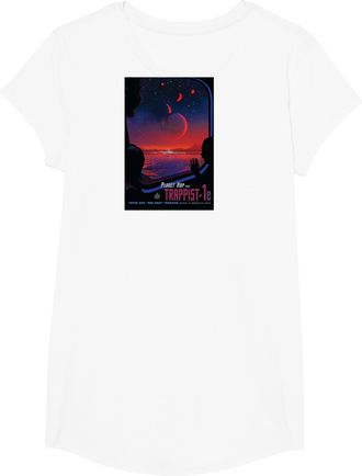 MathWare Nerdy Vintage Trappist-1 Planet Weltraum Reisen Wissenschaft Lehrer T-Shirt