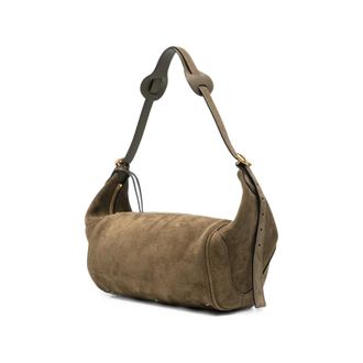 Chlo&eacute; Marcie Grained Leather Shoulder Bag - Brown