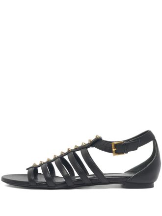 Alexander McQueen sandales en cuir - Noir