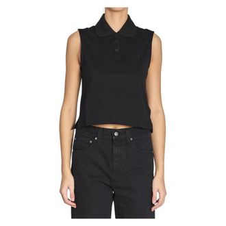 Saint Laurent Cassandre Polo Shirt - - Tops - Damen - Schwarzk - M