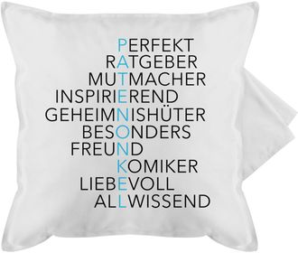 Shirtracer Kissenbezug - Kissen - Geschenke Patenonkel Eigenschaften I Geschenk Pate Geschenke an Paten I Patenonkel Geschenk Weihnachten - 50 x 50 cm - Wei&szlig; - g