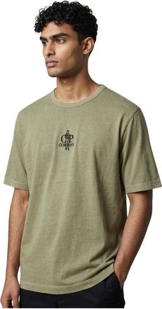 C.P. Company C.p. Company, Homme, Tops, Vert, Taille: L T-Shirt Logo 1020 Jersey