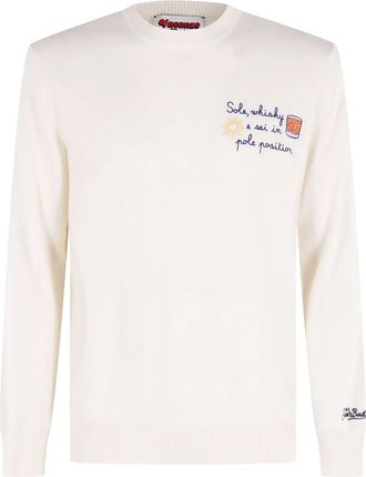 MC2 Saint Barth pull Heron à logo brodé - Blanc