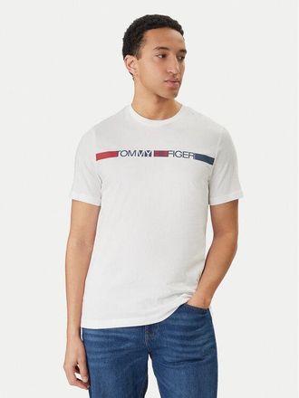 Tommy Hilfiger T-Shirt Brand Love MW0MW42368 Wei&szlig; Regular Fit