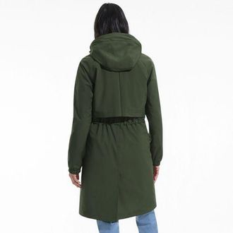 Lands End Verstaubarer wasserdichter Squall Regenmantel, Damen, Gr&ouml;&szlig;e:32-34 regular, Gr&uuml;n, Polyester, by Lands End