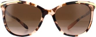 Ralph Lauren Ralph by Ralph Lauren Cat Eye Ladies Pink Tortoise Dark Brown Gradient Sunglasses