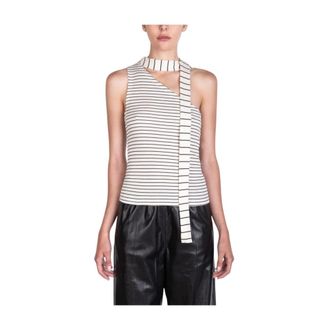 Alysi Femme, Tops, Multicolore, Taille: 42 FR Asymmetric Striped Top