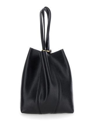 Chlo&eacute; Womens Shoulder Bag Spin Black Grained Leather