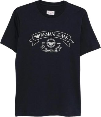 Emporio Armani Homme, Tops, Bleu, Taille: 2XL Jeans Logo T-Shirt