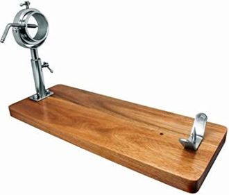 Nerthus Kitchenware FIJ 366 Schinkenhalter aus Akazienholz, Braun, ursprüngliche, Única