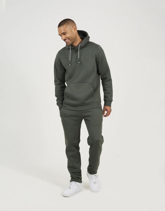 Brave Soul Ensemble sweat &agrave; capuche &agrave; col crois&eacute; et pantalon de jogging - Vert