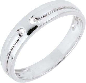 Edenly Trauring Versprechen - Zweierlei Gold - Weißgold