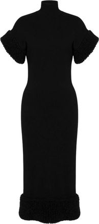 Moschino Femme, Robes, Noir, Taille: 32 FR Robe en laine m&eacute;lang&eacute;e
