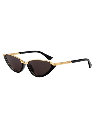 Bottega Veneta Womens Sunglasses Bv1346s Black Acetate Black-Black-Grey Black/black/grey