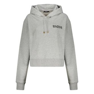 Balmain Bedruckter Logo-Hoodie - - Sweatshirts & Hoodies - Damen - Grau - M
