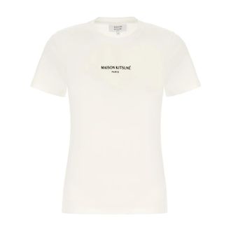 Maison Kitsun&eacute; Femme, Tops, Beige, Taille: 42 FR Paris Baby Tee-Shirt