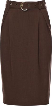 Pinko Pinko, Femme, Jupes, Brun, Taille: 38 FR Edwena Skirt