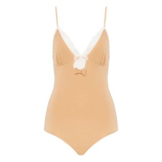 Chlo&eacute; Body mit Spitzendetails und Raffungen - - Tops - Damen - Rosa - S