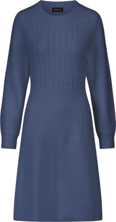 Apart Fashion APART Strickkleid mit Zopfmuster, Mittelblau, 38