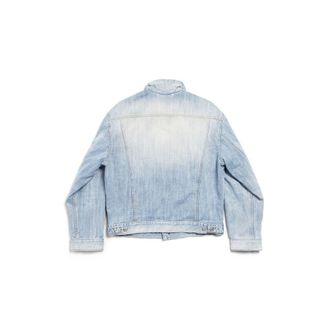 Balenciaga Light-Wash Denim Jacket - Light Blue