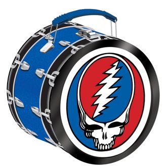 Aquarius Grateful Dead Drum Shaped Fun Box - Stabile Blech-Aufbewahrungsbox mit Kunststoffgriff & gepr&auml;gter Frontabdeckung - Offiziell lizenziertes Grateful De