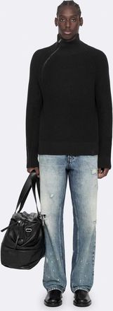 AllSaints Kit mit Stehkragen in Schwarz