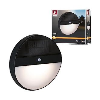 Paulmann 94264 LED Solar Outdoor Wandleuchte Elois rund incl. 1x1 Watt IP44 Außenbereich Anthrazit Solar Kunststoff Solarlampe 3000 K
