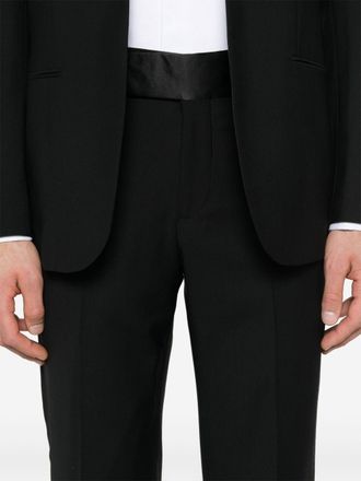 Giorgio Armani Virgin Wool Textured Tuxedo - Black