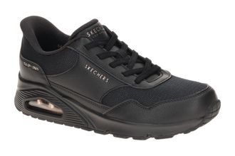 Skechers UNO Banksia Damen-Sneaker, schwarzer Duraleather/Mesh, 42 EU