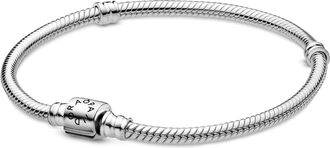 Pandora Schlangen-Gliederarmband mit Zylinder-Verschluss in Sterling-Silber Moments Collection, Größe 18