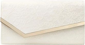 Jimmy Choo London Femme, Accessoires, Blanc, Taille: ONE Size Pochette Emmie